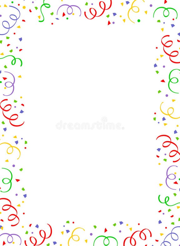 Falling Confetti border stock vector. Illustration of greet - 6342008