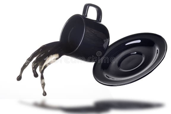 Falling cup of coffee stock photo. Image of droplet, shake - 34714210
