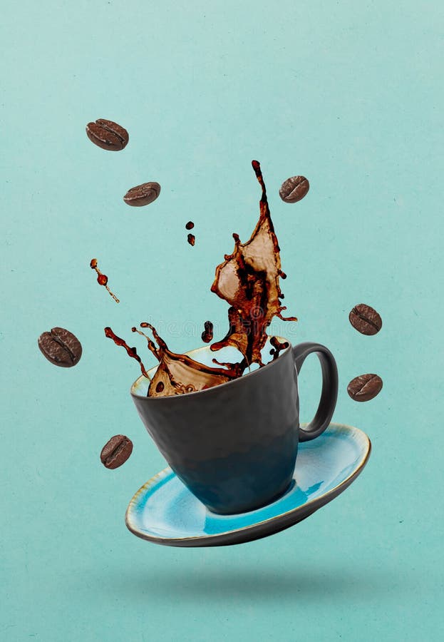 Spilling coffee stock image. Image of path, crop, drop - 242386191