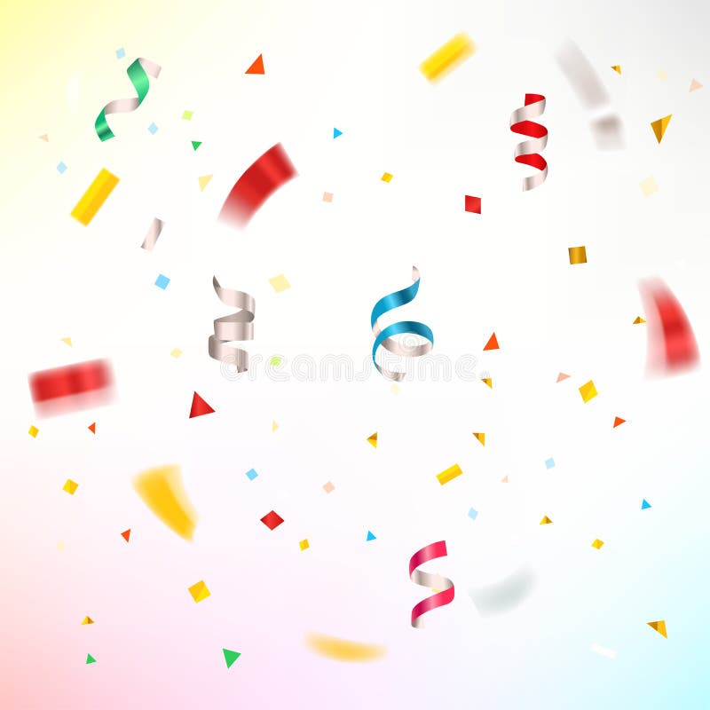 Set of Curled Red Ribbons, Vector Illustration Stock Vector ...