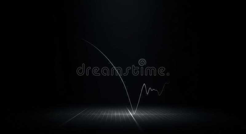 Falling Curve on Grid Background Stock Illustration - Illustration of mysterious, simple: 384620155
