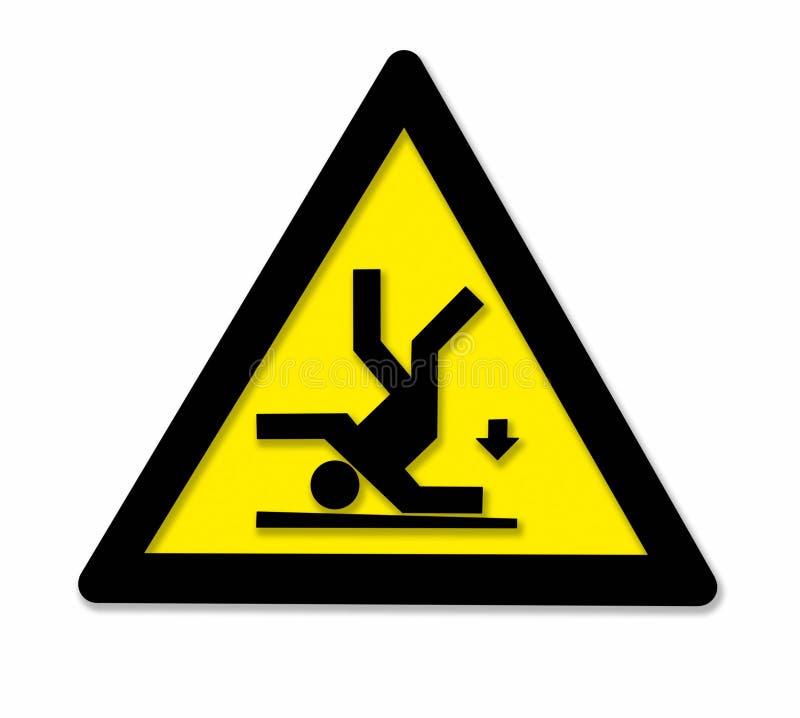 Falling danger sign stock image. Image of person, silhouette - 63517213