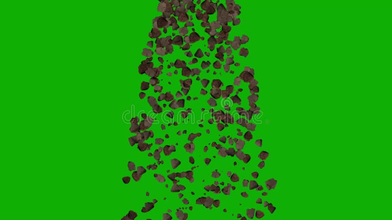 Falling Debris Particles Motion Graphics with Green Screen Background ...