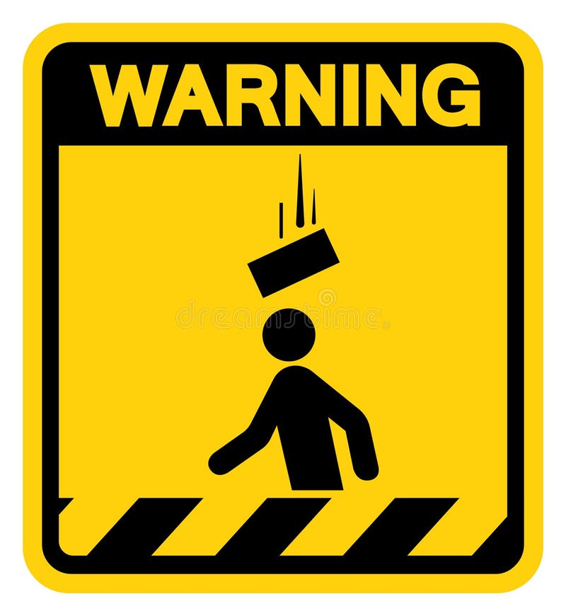 Falling Debris Warning Sign, Vector Illustration, Isolate on White ...