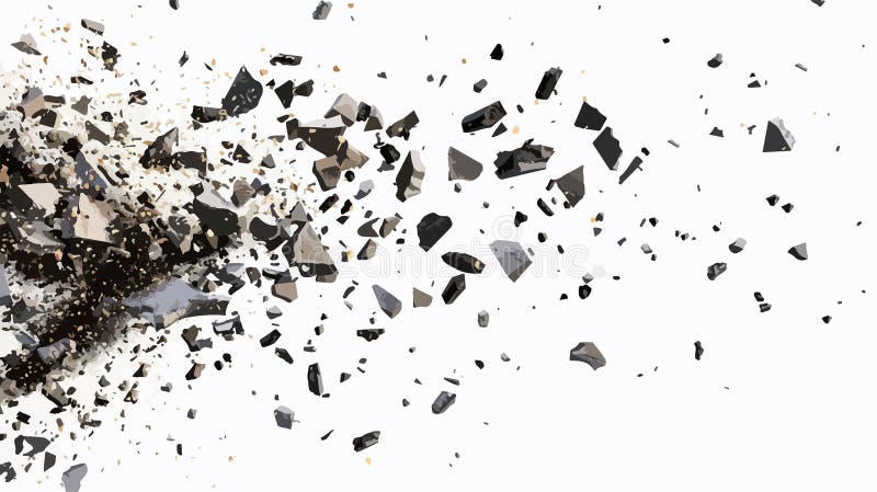 Falling Debris on White Background AR 169 Stock Vector - Illustration ...