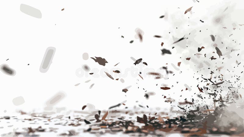 Falling Debris on White Background AR 169 Stock Vector - Illustration ...