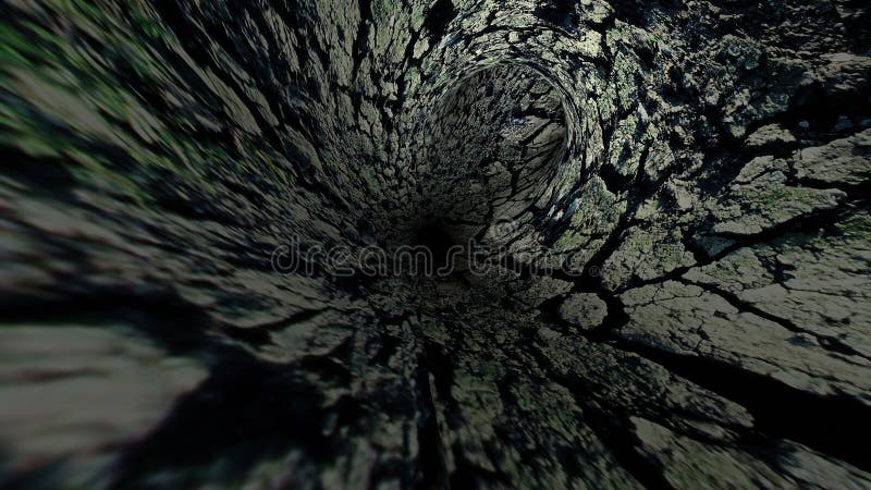 Falling into a Deep Hole with Cracks Stock Image - Image of deep ...