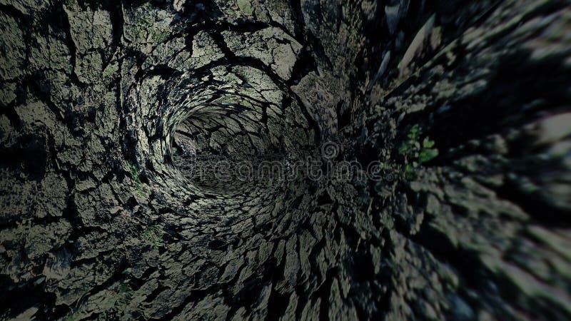 Falling into a Deep Hole with Cracks Stock Image - Image of eroded ...