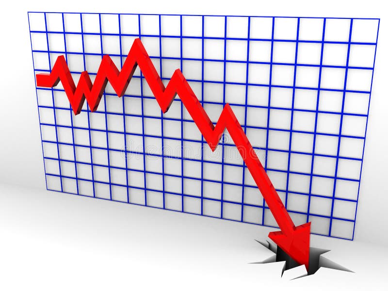 Falling diagram stock illustration. Illustration of grid - 11832551