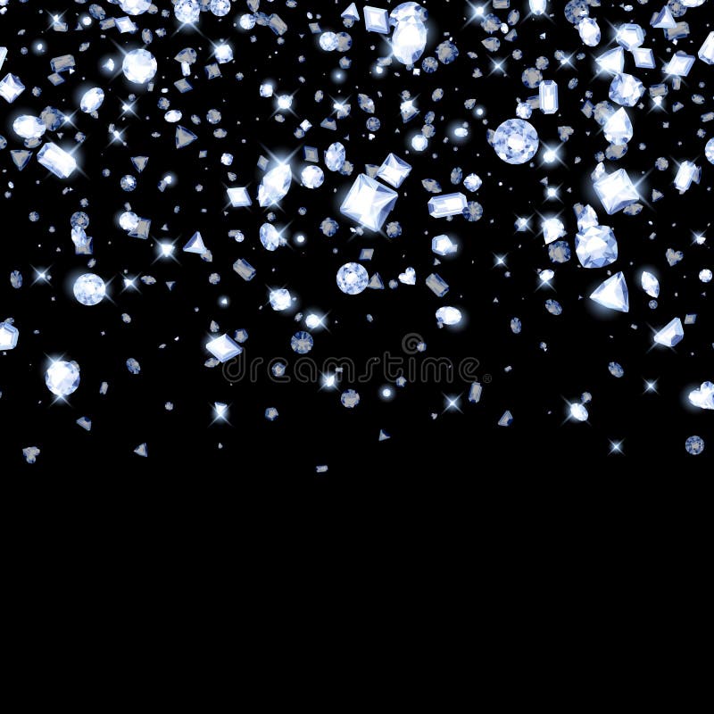 Falling Diamonds Background. Stock Vector - Illustration of precious ...