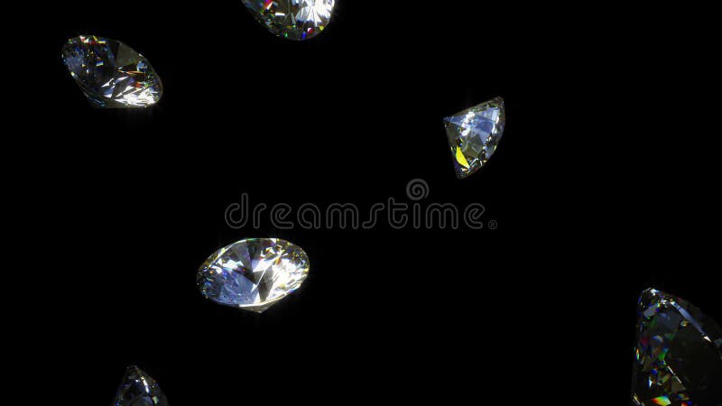 Falling Diamonds - Loopable CG Animation Stock Video - Video of carbon ...