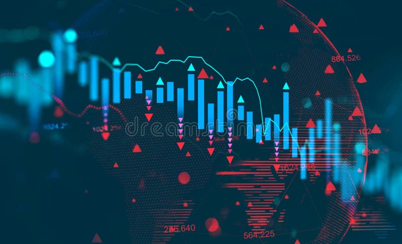Falling Stock Market Graph, Economical Crisis Stock Illustration ...