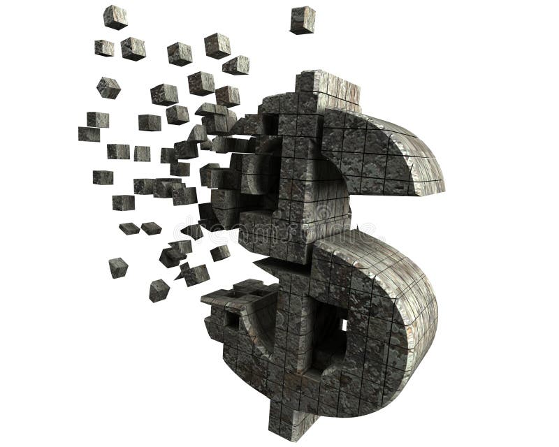 Falling dollar stock illustration. Illustration of finance - 3622482