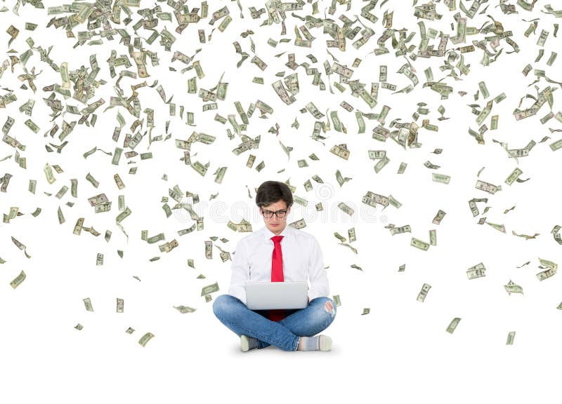 Falling dollar banknote stock photo. Image of cash, business - 48735208