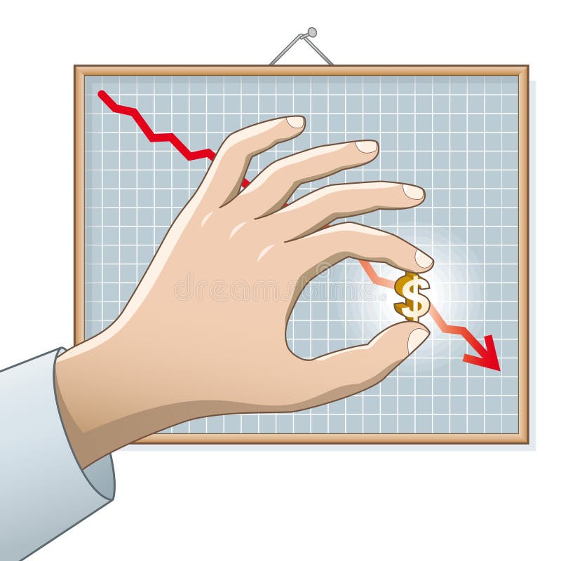 Falling Dollar stock vector. Illustration of dollar, business - 46731274