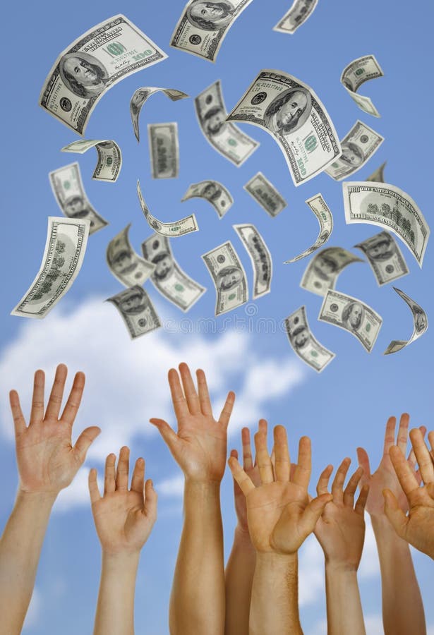 Falling US dollars stock image. Image of exchange, paper - 11280041