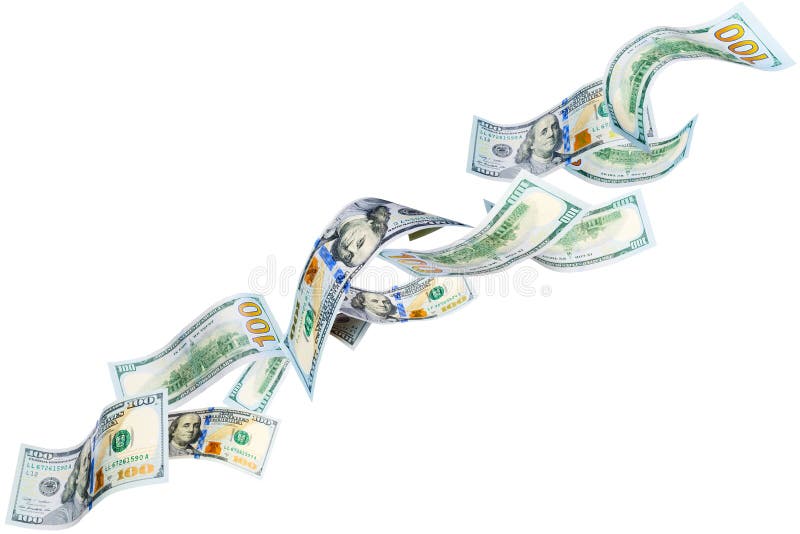 Falling US dollars stock image. Image of exchange, paper - 11280041