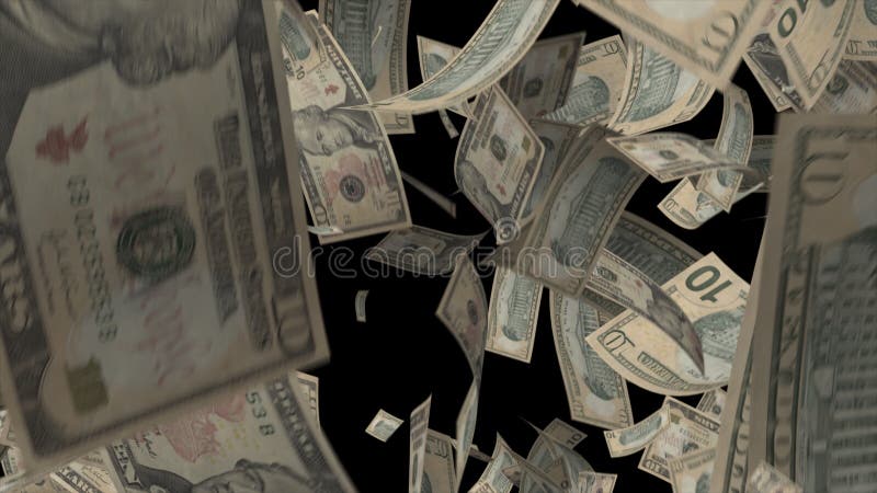 Falling Dollars (USD) Packs - Realistic Stock Video - Video of body ...