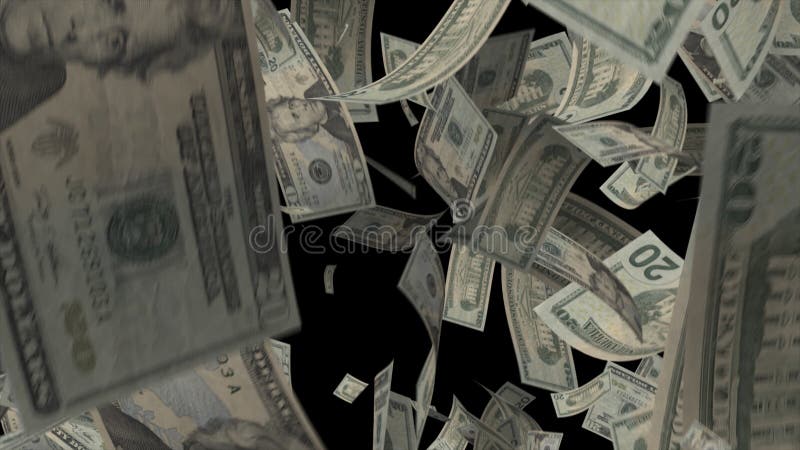 Falling Dollars (USD) Packs - Realistic Stock Video - Video of body ...