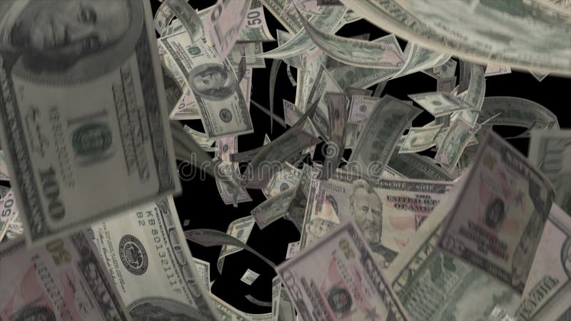 Falling Dollars (USD) Packs - Realistic Stock Video - Video of body ...