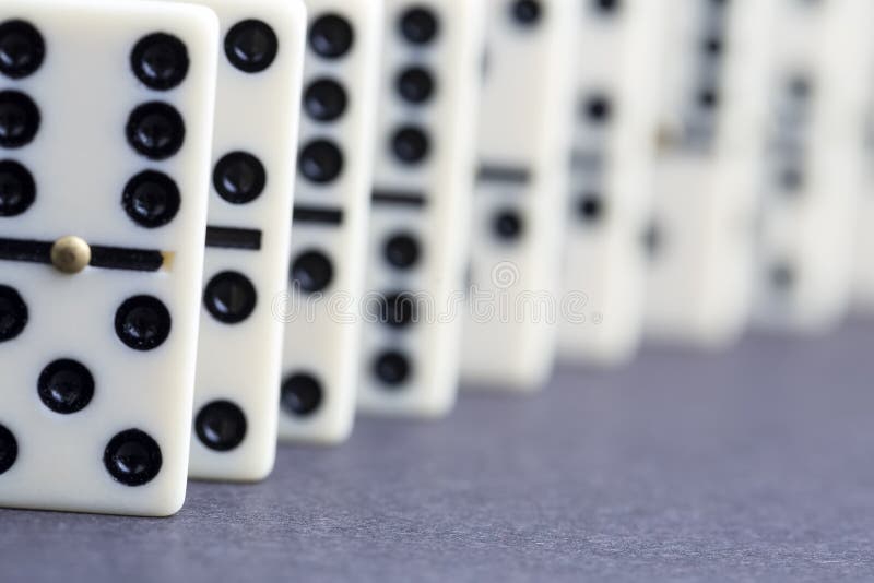 Falling Dominoes. the Domino Game. Stock Photo - Image of strategy ...