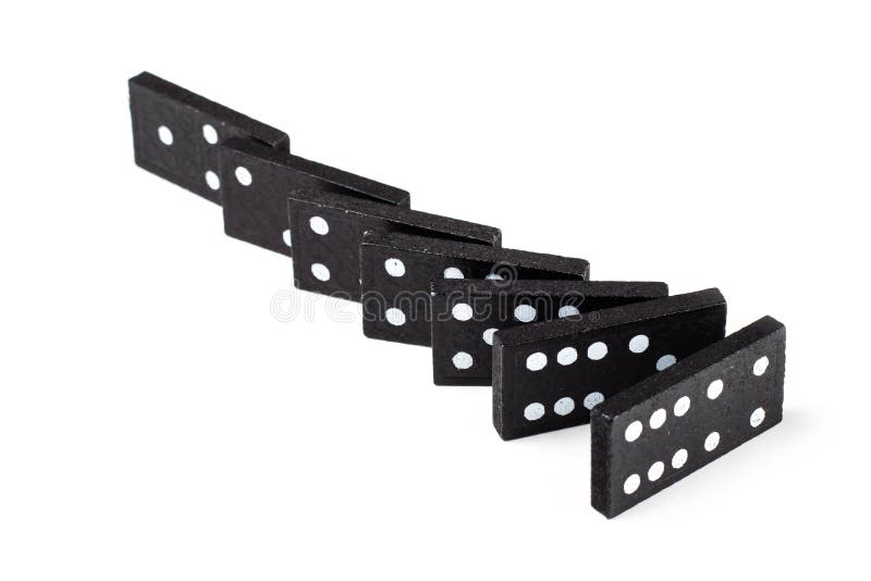 Falling Dominoes. Domino Effect Stock Photo - Image of pattern, domino ...