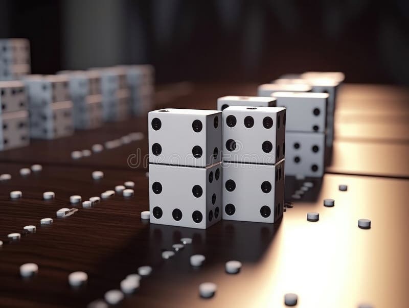 Falling Dominos - a Chain Reaction Game - AI Generated Stock ...