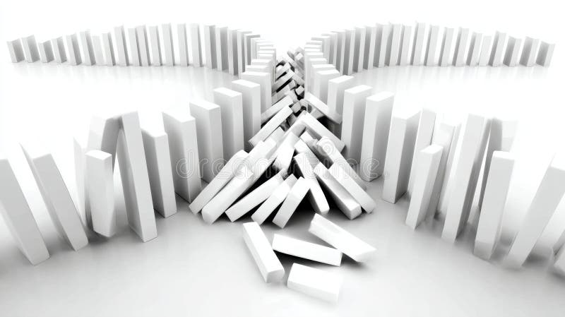 Falling Dominos Effect stock illustration. Illustration of domino ...
