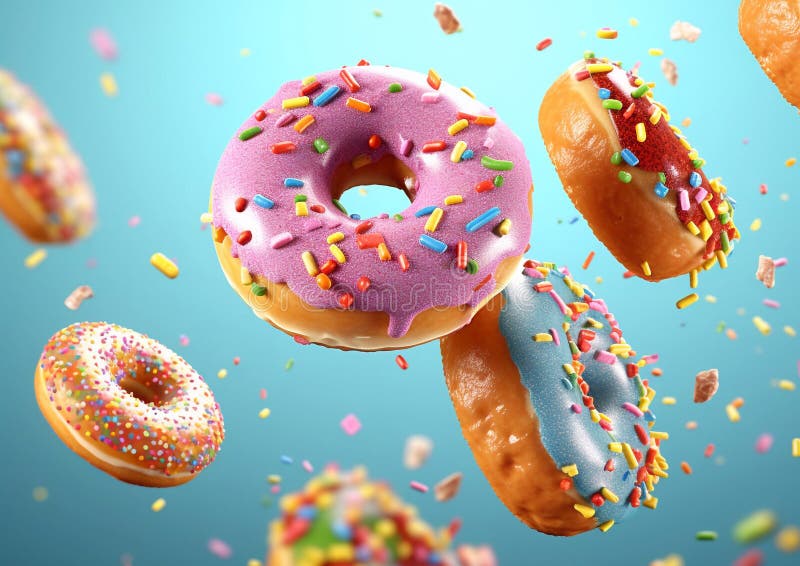 Falling Donuts Stock Illustrations – 3,969 Falling Donuts Stock ...