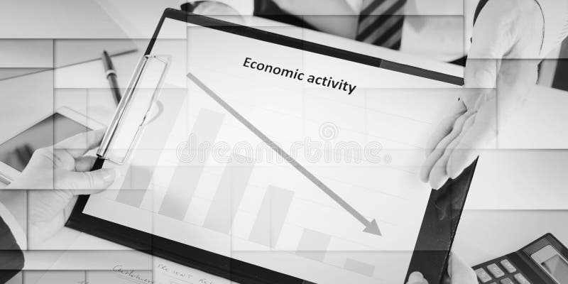 Falling Down of Economic Activity, Geometric Pattern Stock Illustration ...