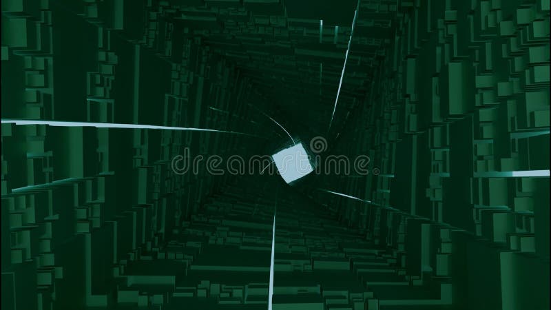 Falling Down in Enclosed Space of the Elevator with Green Walls ...