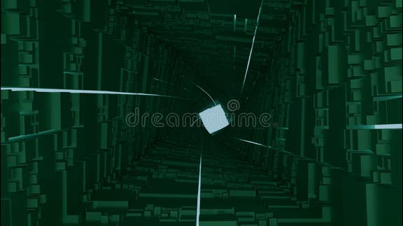 Falling Down in Enclosed Space of the Elevator with Green Walls ...