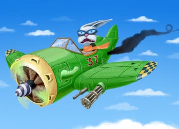 Falling Down Green Airplane Stock Illustration - Illustration of ...