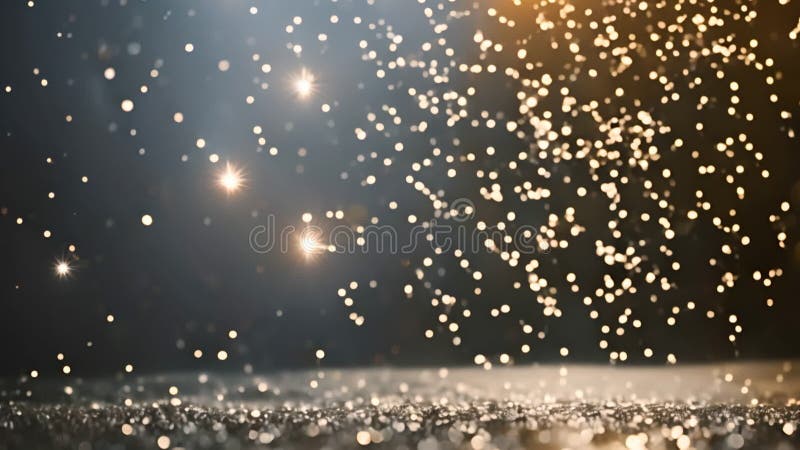 Falling Down Particles Animation with Bokeh Effect. Stock Video - Video ...
