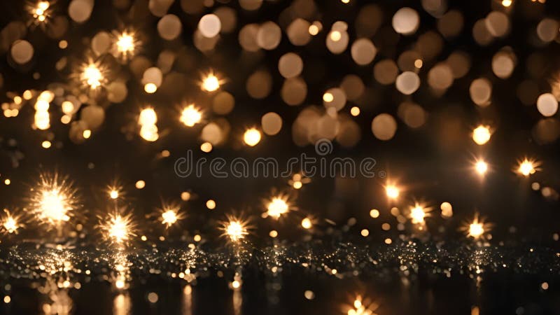 Falling Down Particles Animation with Bokeh Effect. Stock Video - Video ...