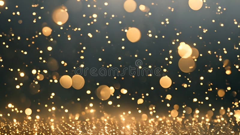 Falling Down Particles Animation with Bokeh Effect. Stock Footage ...