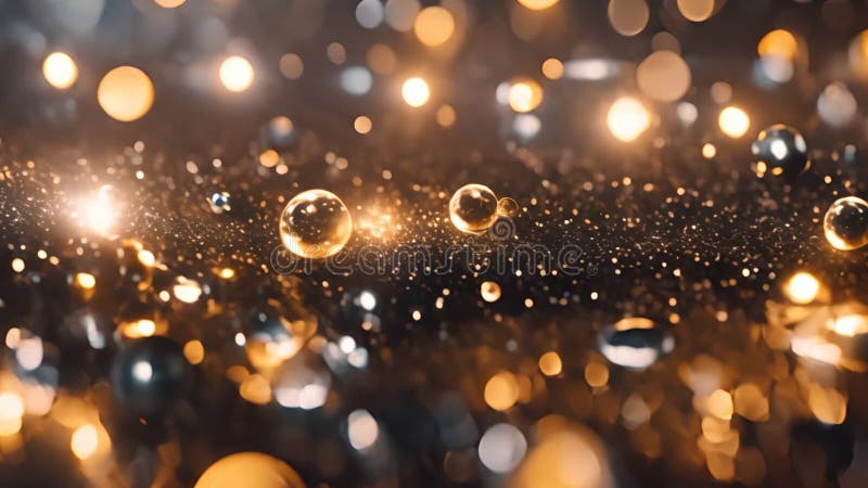 Falling Down Particles Animation with Bokeh Effect. Stock Video - Video ...