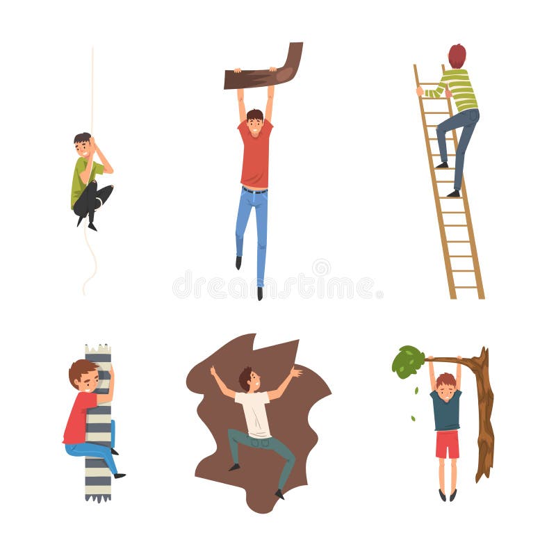 Scared Climbing Stock Illustrations – 69 Scared Climbing Stock ...