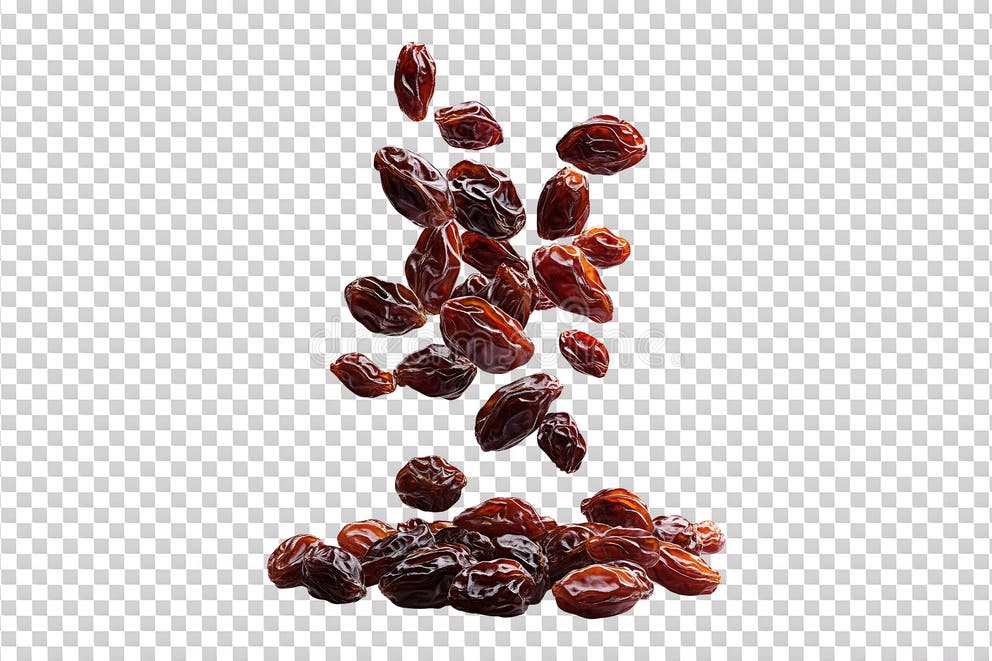 Falling Dried Dates Isolated on White and Transparent Background PNG ...