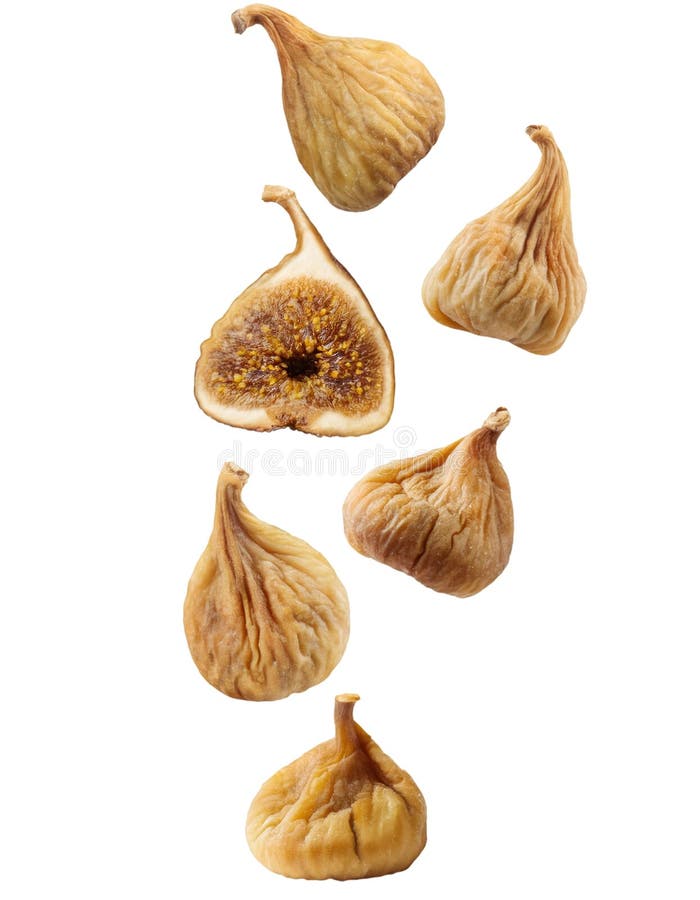 Falling Dried Figs Isolated on Transparent Background with Clipping ...
