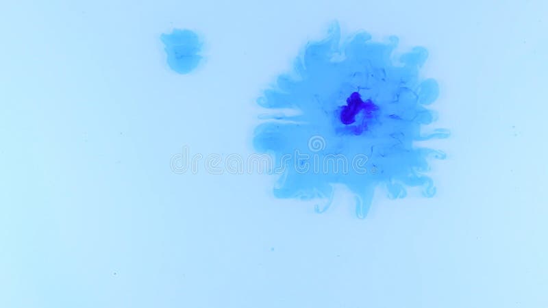 Falling Drop of Blue Dye in the Water Stock Footage - Video of clear ...