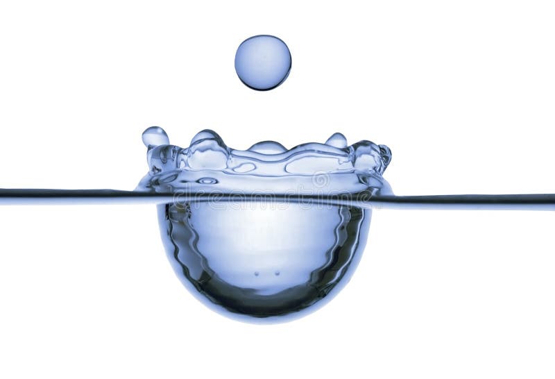 Falling Drop of Water - Isolated Stock Photo - Image of rippled, macro ...