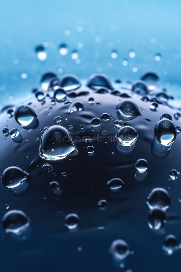 Falling Drops of Water. Splash Effect after Collision a Falling Drops ...