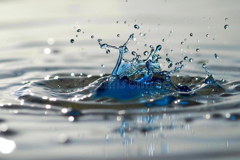 Falling Drops of Water, Splash Effect after Collision a Falling Drops ...