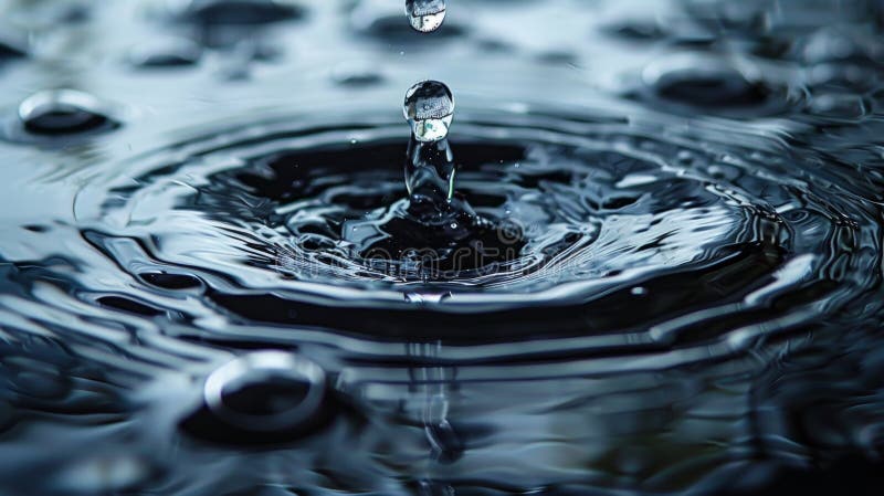 Falling Drops of Water. Splashes of Water from a Mountain River Stock ...