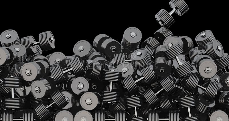 8 Animations Weight Barbell Dumbbell Green Screen 3d Gym Fitness Chroma ...