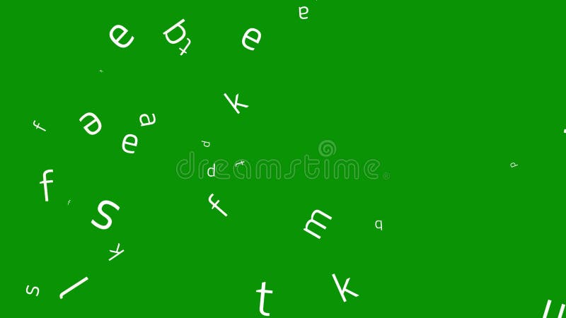 English Alphabets Frame Motion Graphics with Green Screen Background ...