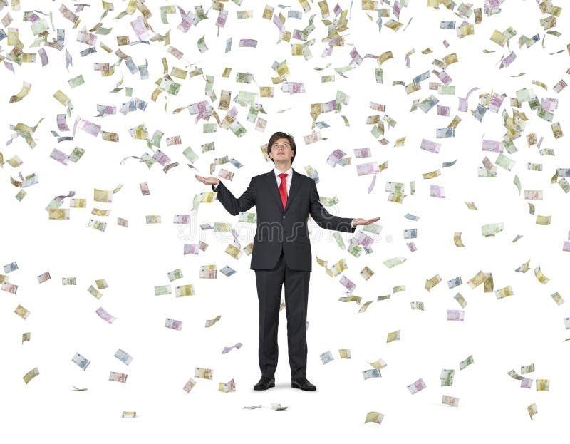 Falling euro banknote stock photo. Image of male, banker - 48605188