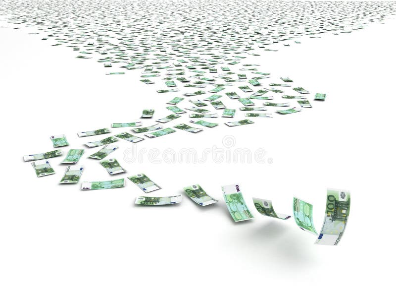 Falling Euro stock vector. Illustration of concept, money - 25985537