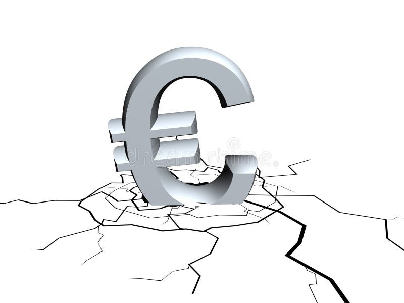 Falling euro sign stock illustration. Illustration of financial - 14662087